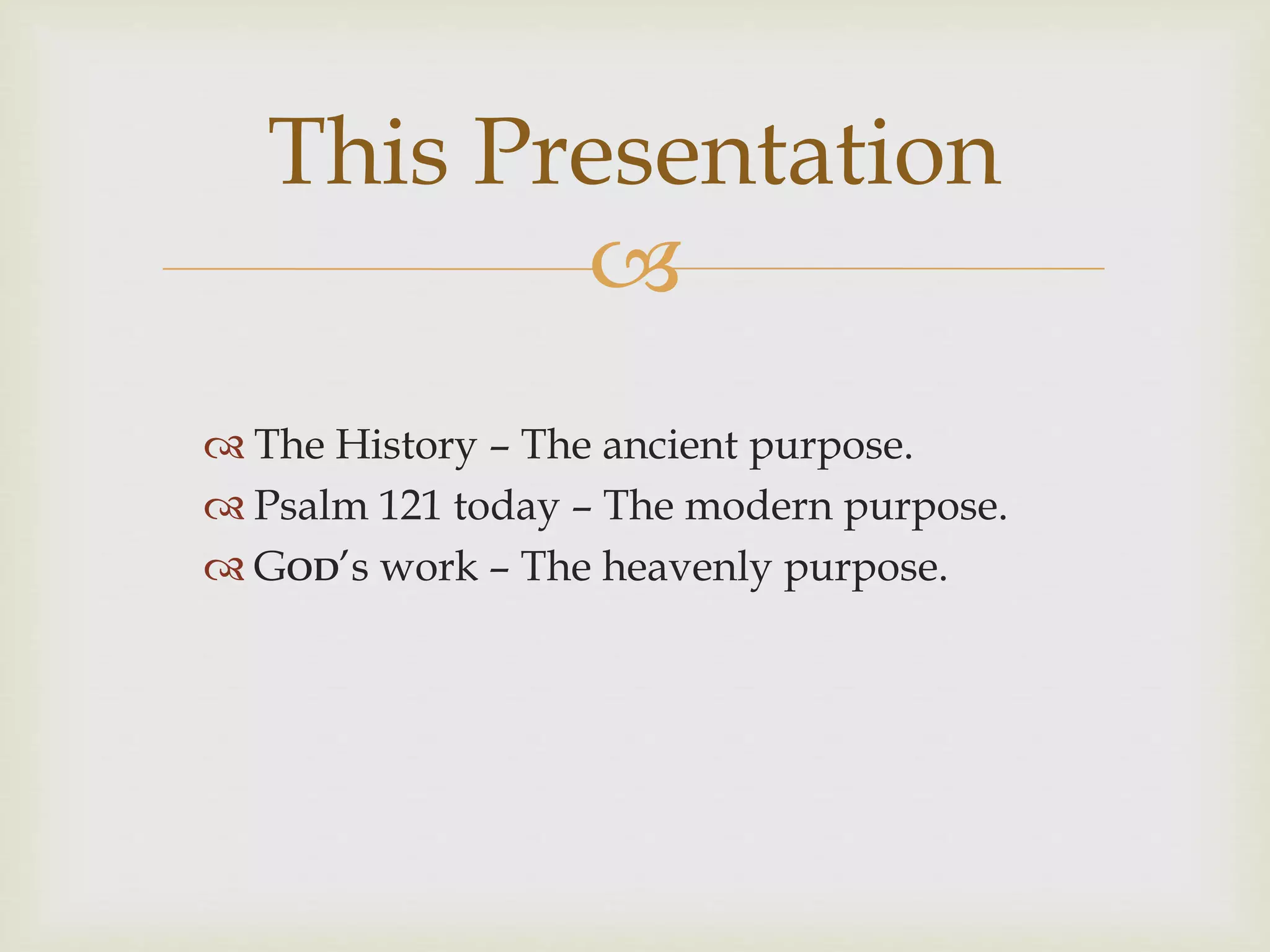 Ps.121 God is our keeper | PPTX