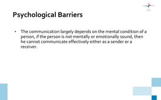 Psychological Barriers Psychological Barriers Psychological Barriers ...