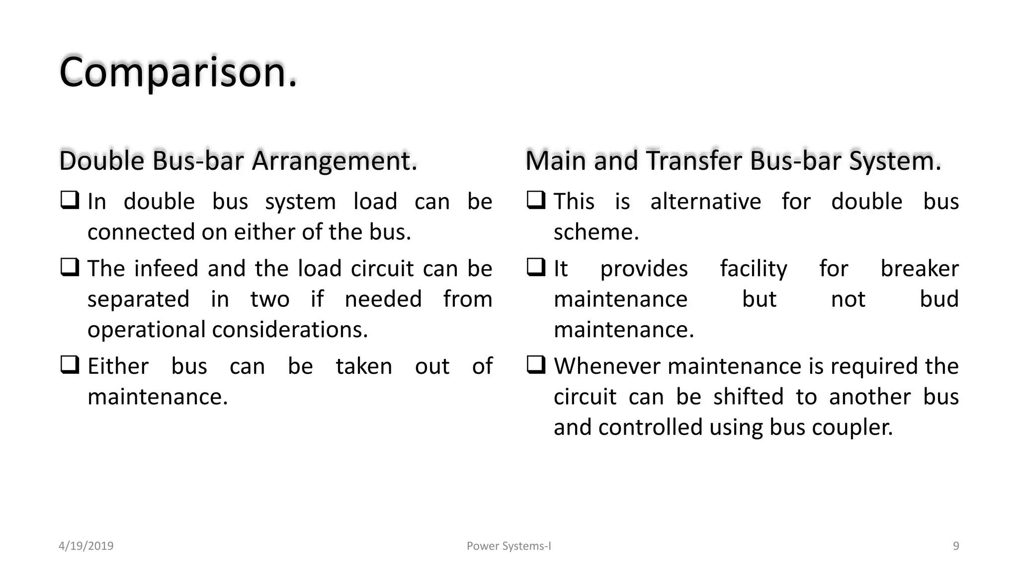 Various Bus-Bar Arrangements. | PPTX