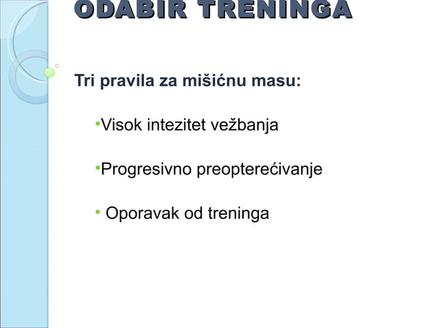 Ps adas seminar 2 - alen radosevic - odabir treninga | PPS