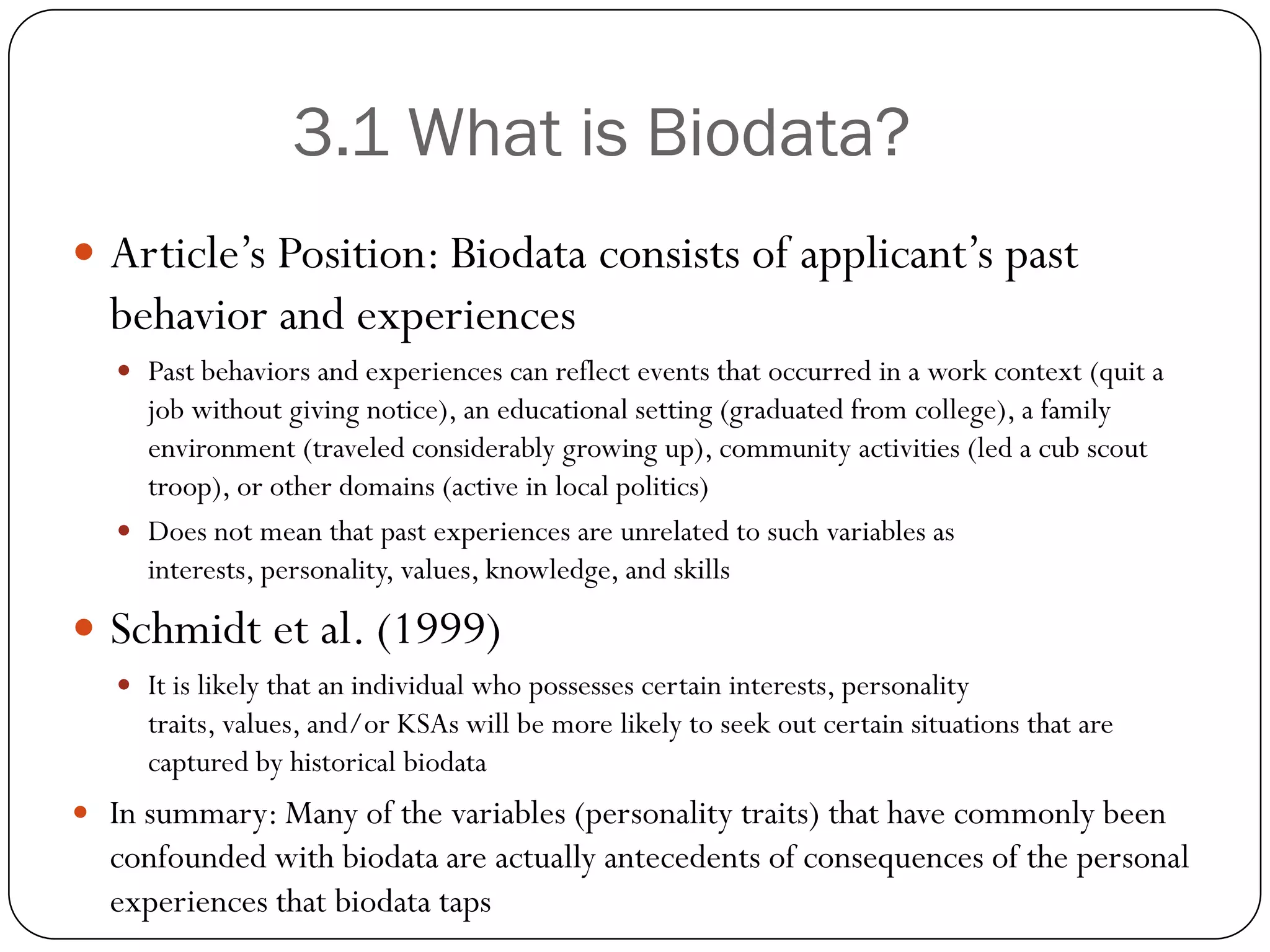 The use of biodata for employee selection: Past research and future ...
