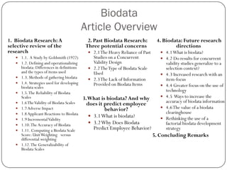 The use of biodata for employee selection: Past research and future ...