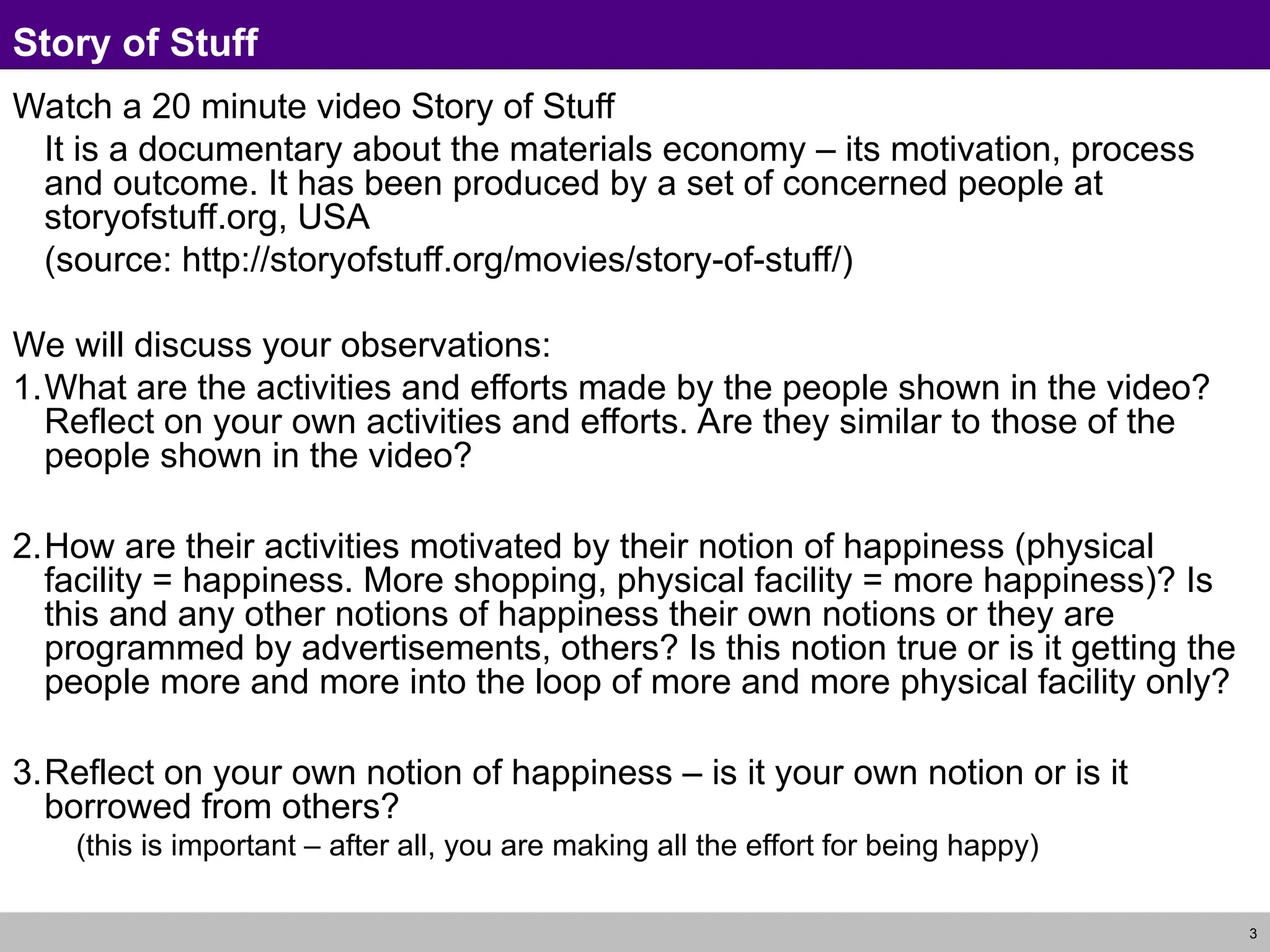 Story of Stuff fsgsgsgsgsdgsgsgsdfaafafa | PPT