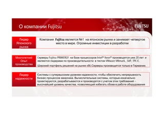 Возможности ИТ-инфраструктуры. Новейшие серверные решения от Fujitsu и ...