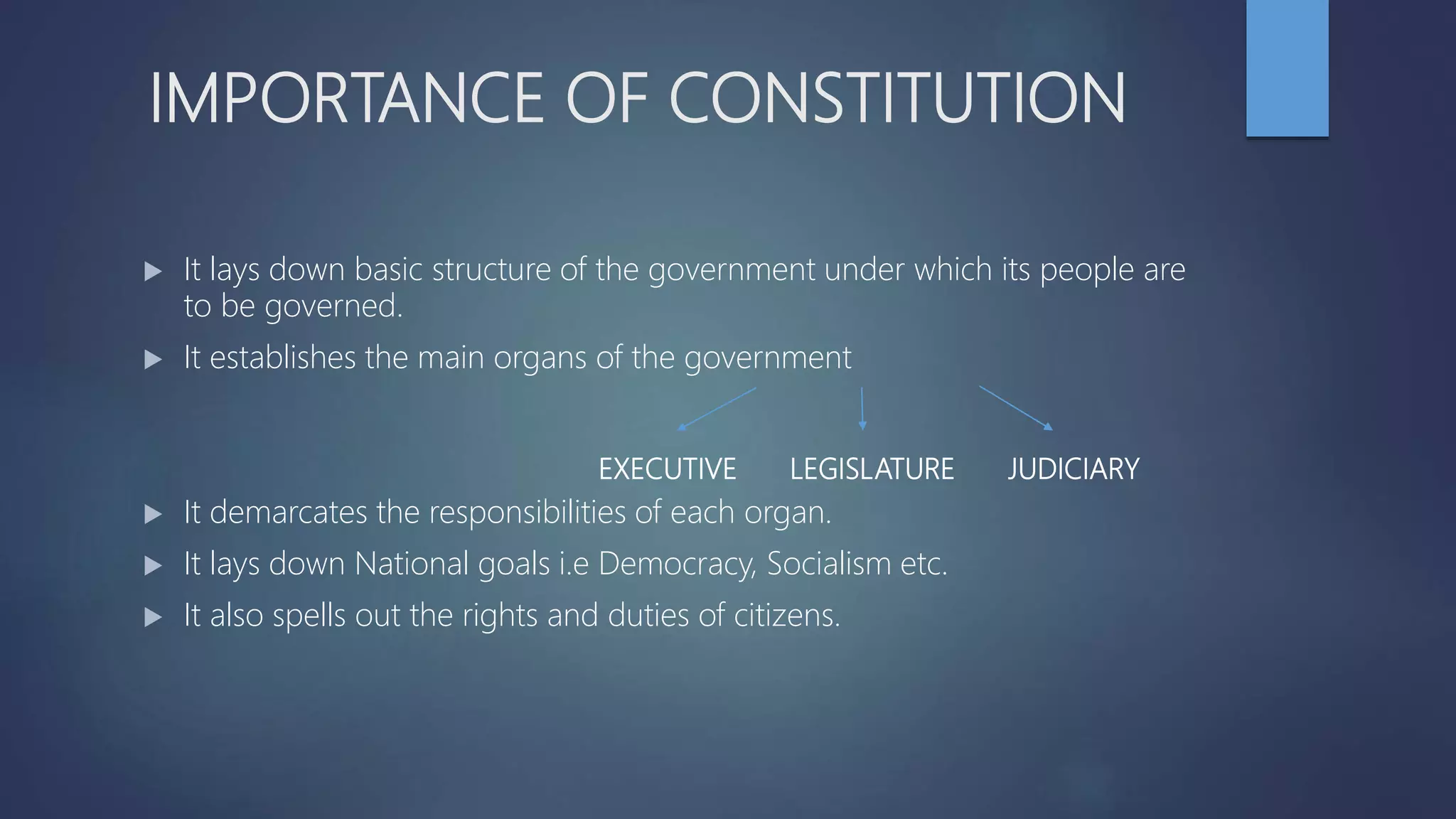 Importance of constitution | PPTX