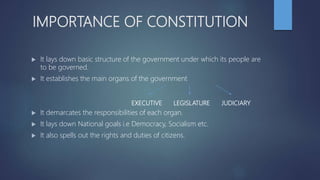 Importance of constitution | PPTX