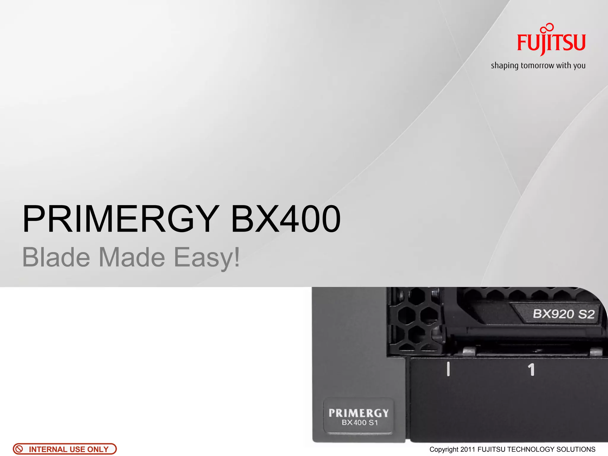 Fujitsu PRIMERGY BX400 Server | PDF