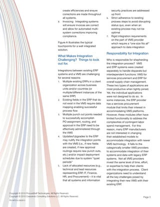 VMS and ERP System Integration | PDF