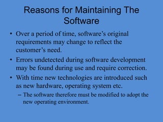 PS02CINT22 SE Software Maintenance | PPT