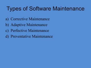 PS02CINT22 SE Software Maintenance | PPT