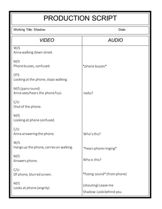 Production script 1 | PDF