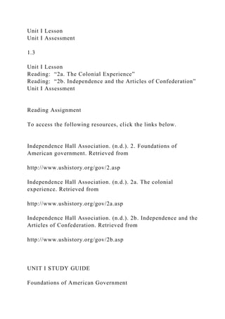 PS 1010, American Government 1 Course Learning Outcom.docx