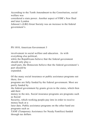 PS 1010, American Government 1 Learning Objectives .docx