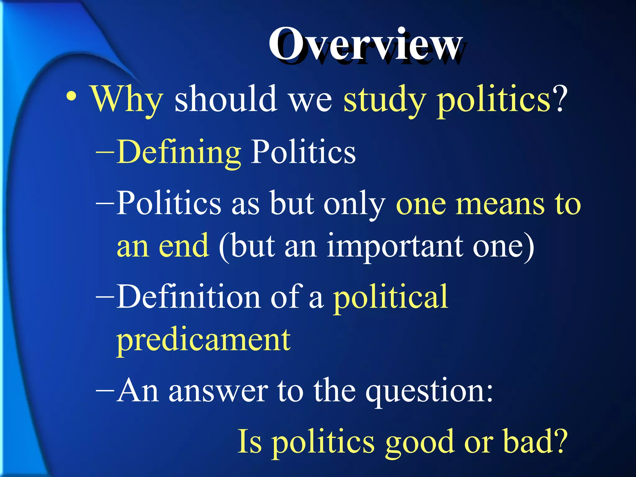 What is Politics and its importance | PPT