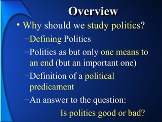 What is Politics? | PPT | Politics