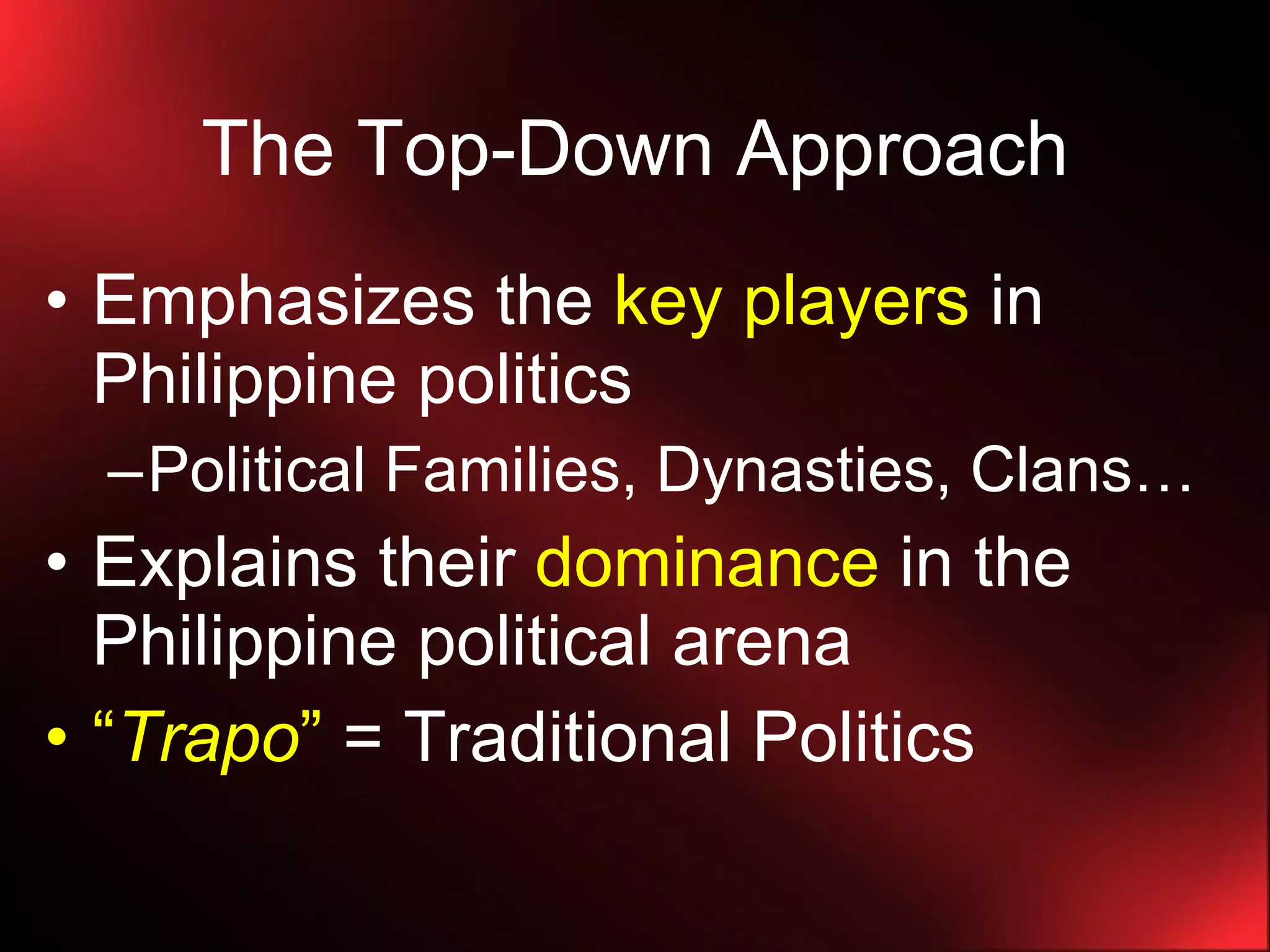 Guns, Goons and Gold: Perspectives on Philippine Politics | PPT