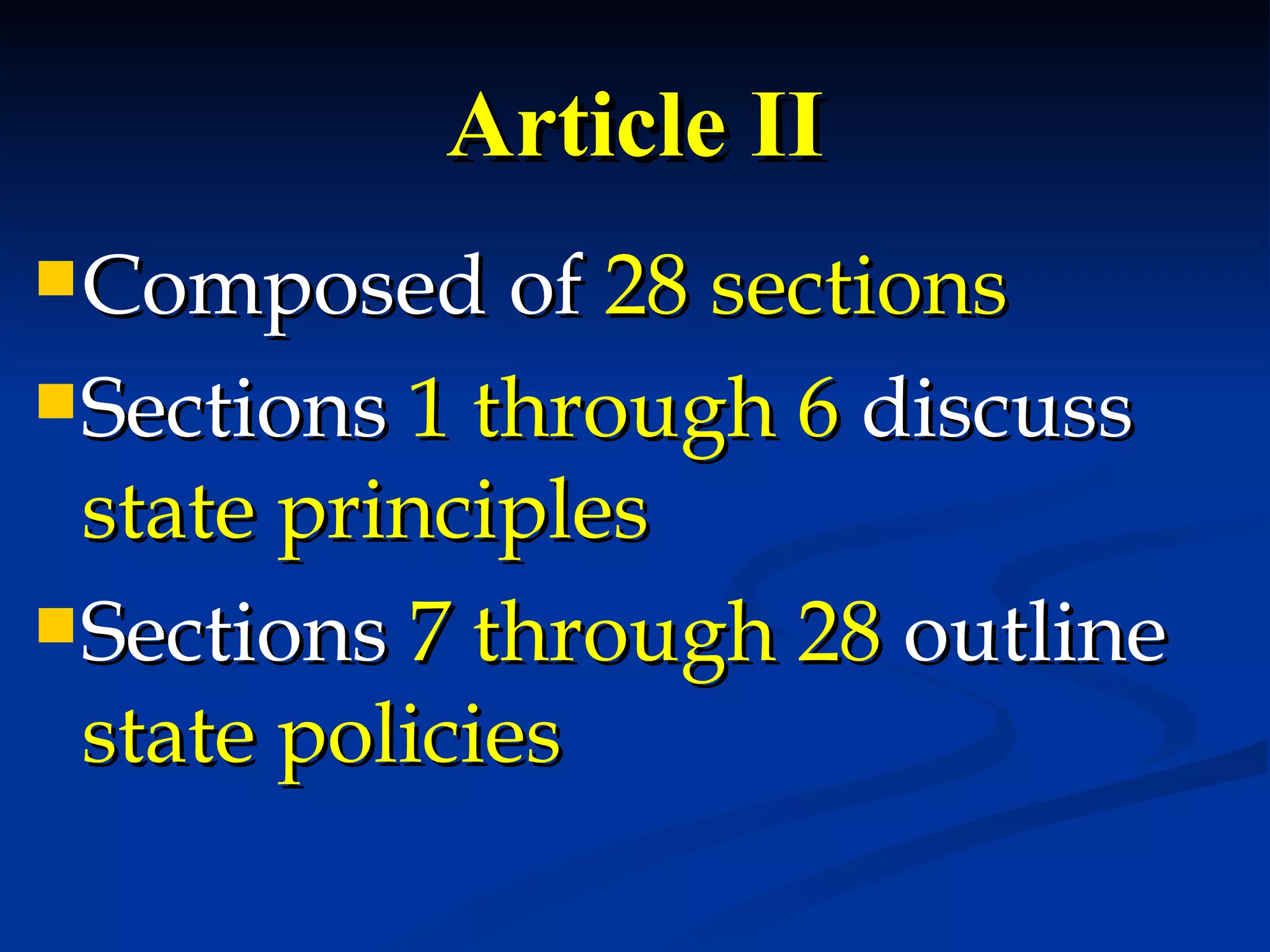 The 1987 Philippine Constitution: Article II | PPT