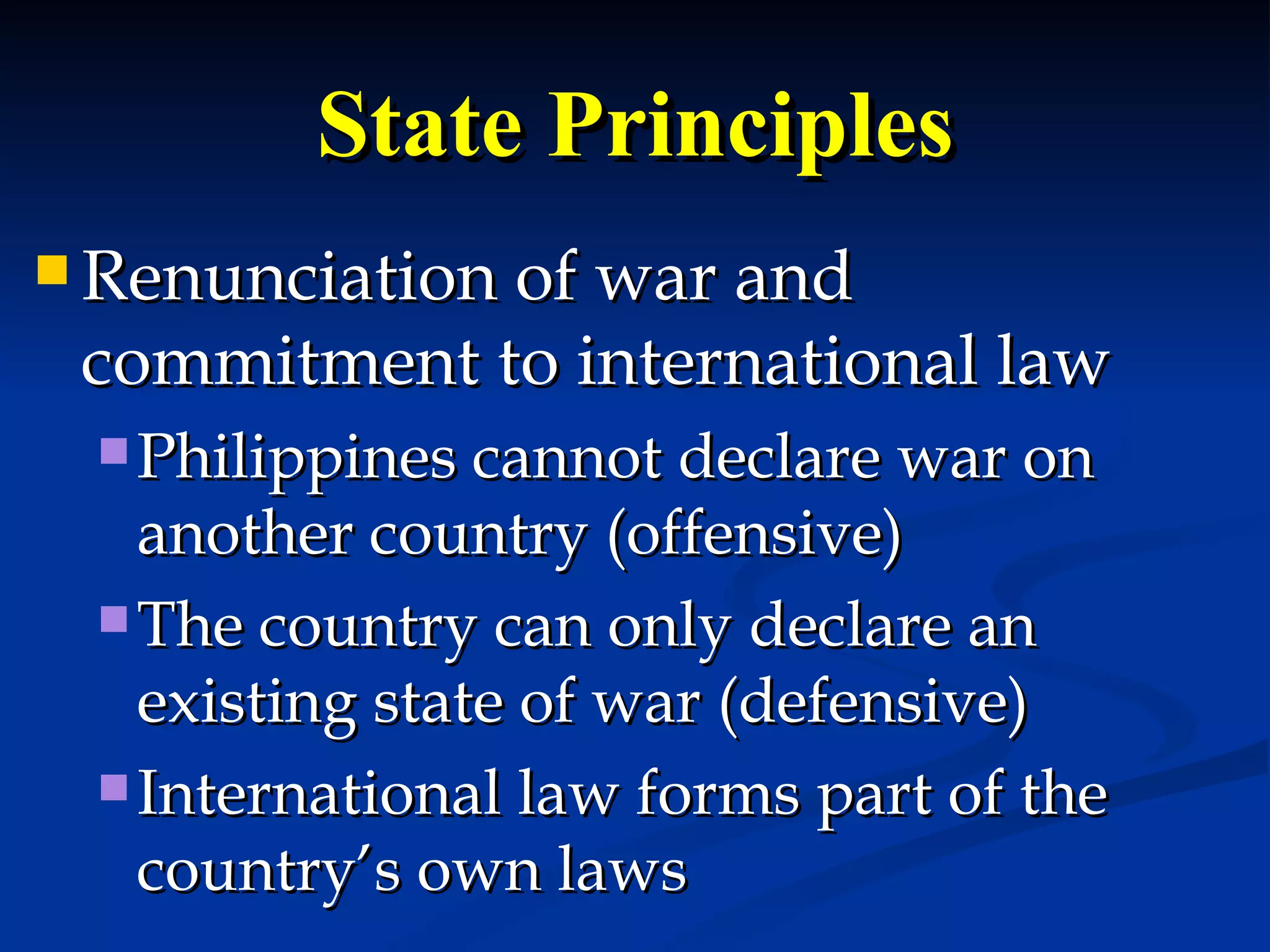 The 1987 Philippine Constitution: Article II | PPT
