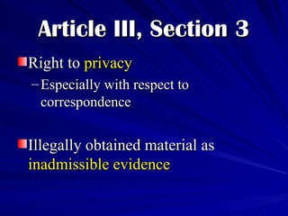 The Philippine Bill of Rights: Civil Rights | PPT