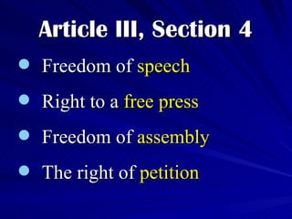 The Philippine Bill of Rights: Civil Rights | PPT