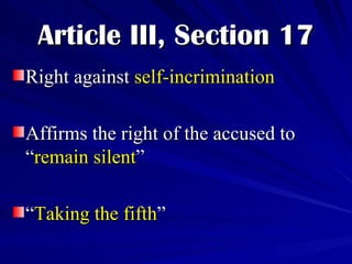 The Philippine Bill of Rights: Political and Legal Rights | PPT