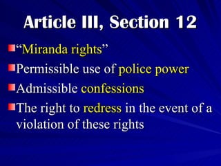 The Philippine Bill of Rights: Political and Legal Rights | PPT