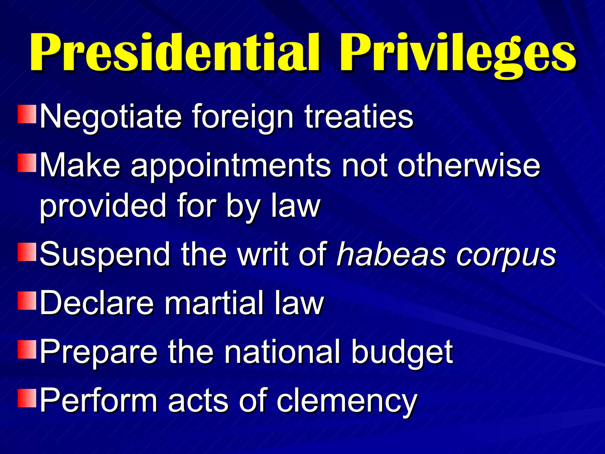 Philippine Government: The Executive Branch | PPT