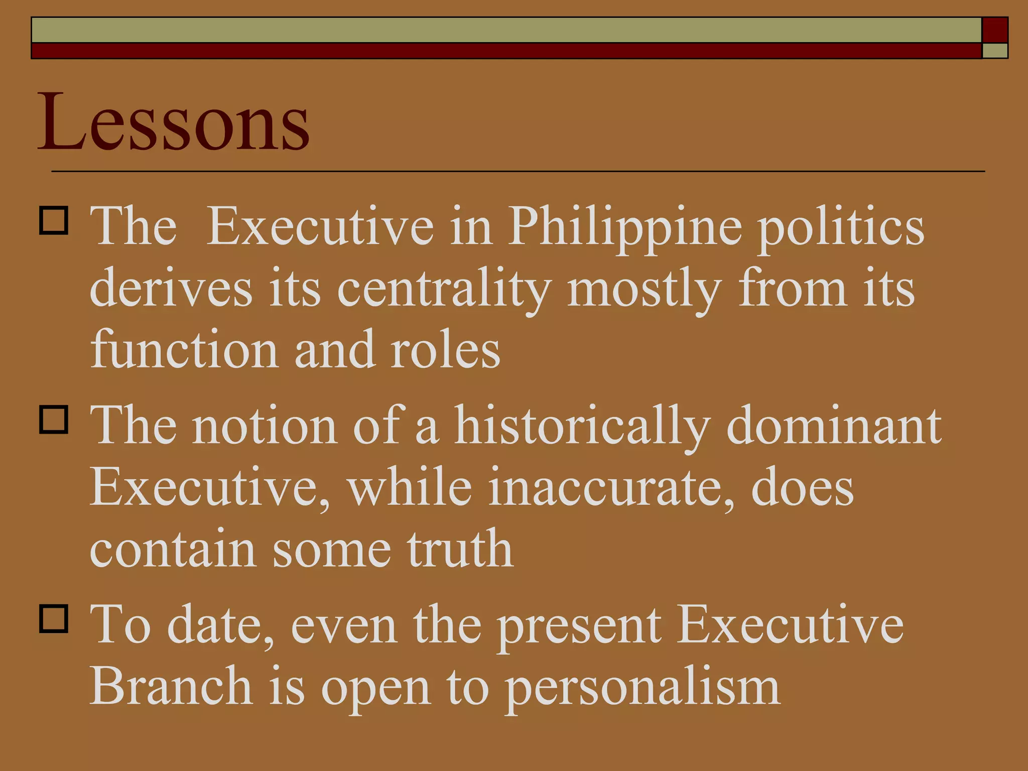 Notes on the Executive Department (Philippines) | PPT