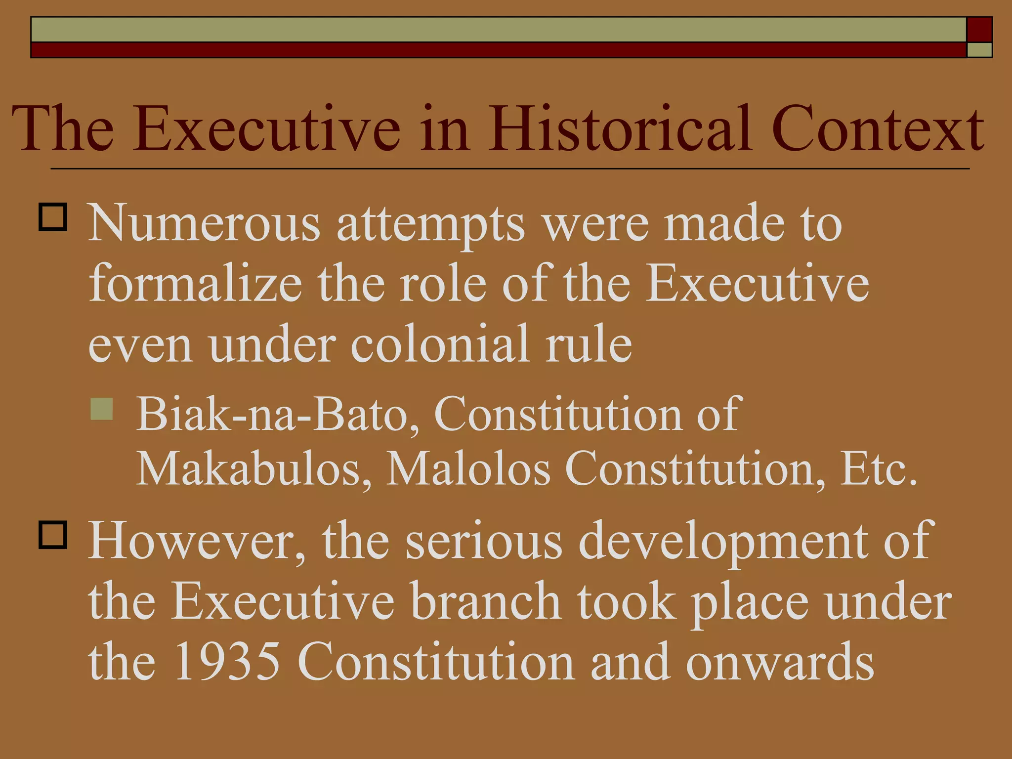 Notes on the Executive Department (Philippines) | PPT