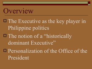 Notes on the Executive Department (Philippines) | PPT