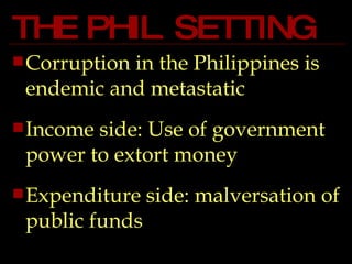 Corruption in the Philippines | PPT
