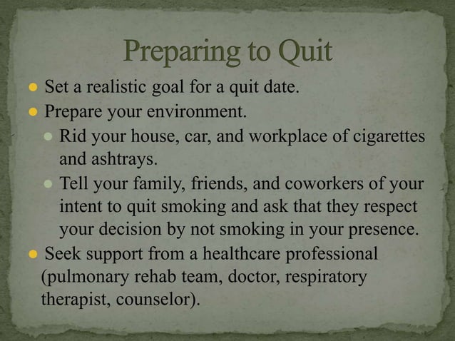 Lecture 2: Smoking Cessation | PPTX | Illegal Drugs, Tobacco ...