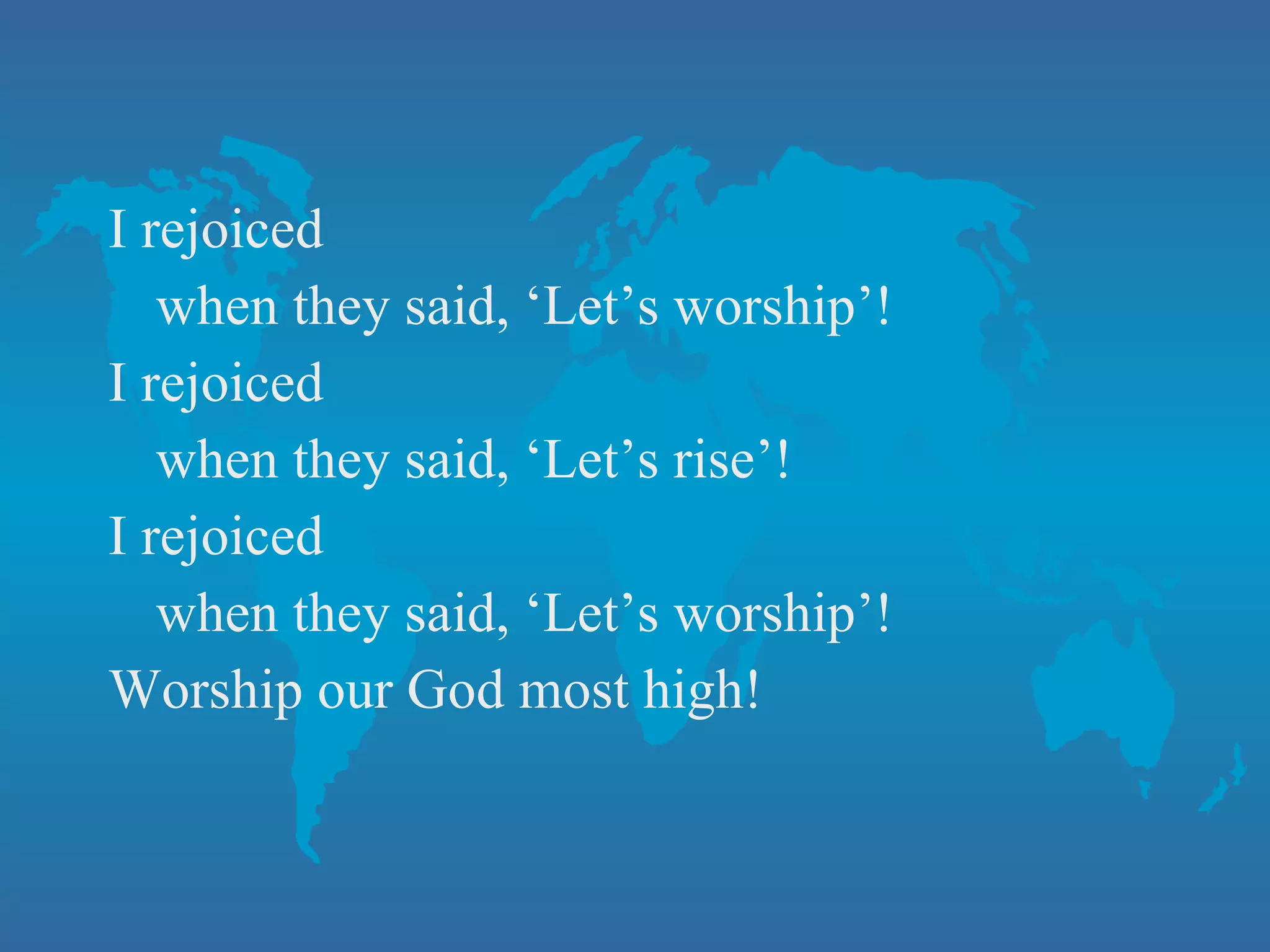 Ps 122 i rejoiced *** 2 | PPT
