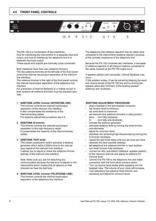 ASL Intercom PS150 | PDF