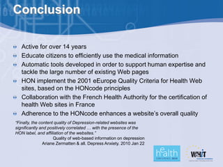 The Quality of Health Information on the Web: a Case for Regulation? | PDF