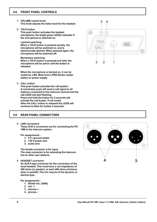 ASL Intercom PS 19 M | PDF