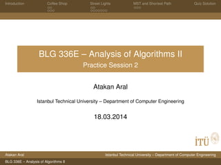 Analysis of Algorithms II - PS2 | PPT