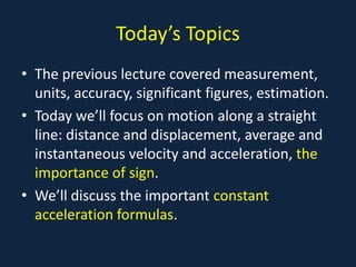 motion velocity accelaration and displacement | PPT