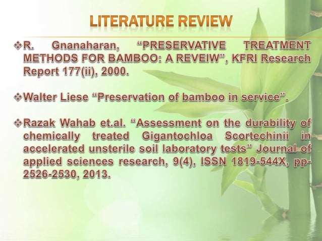 Bamboo Preservation | PPT