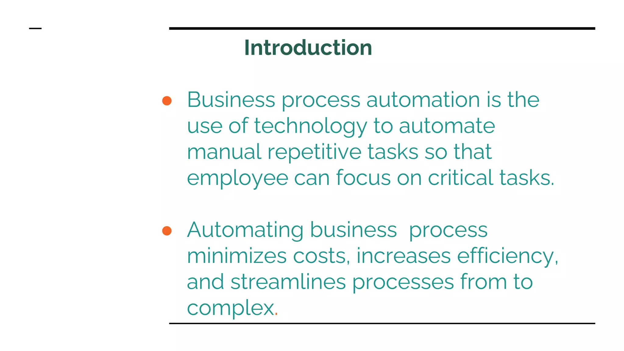 Automated business system presentation | PPTX