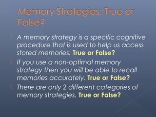 memory strategies | PPT
