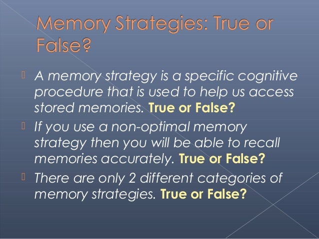 memory strategies