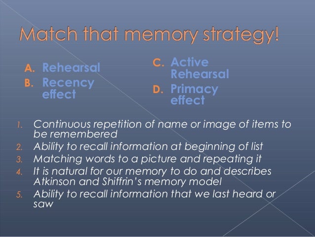 memory strategies