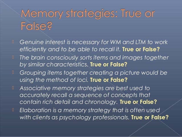 memory strategies