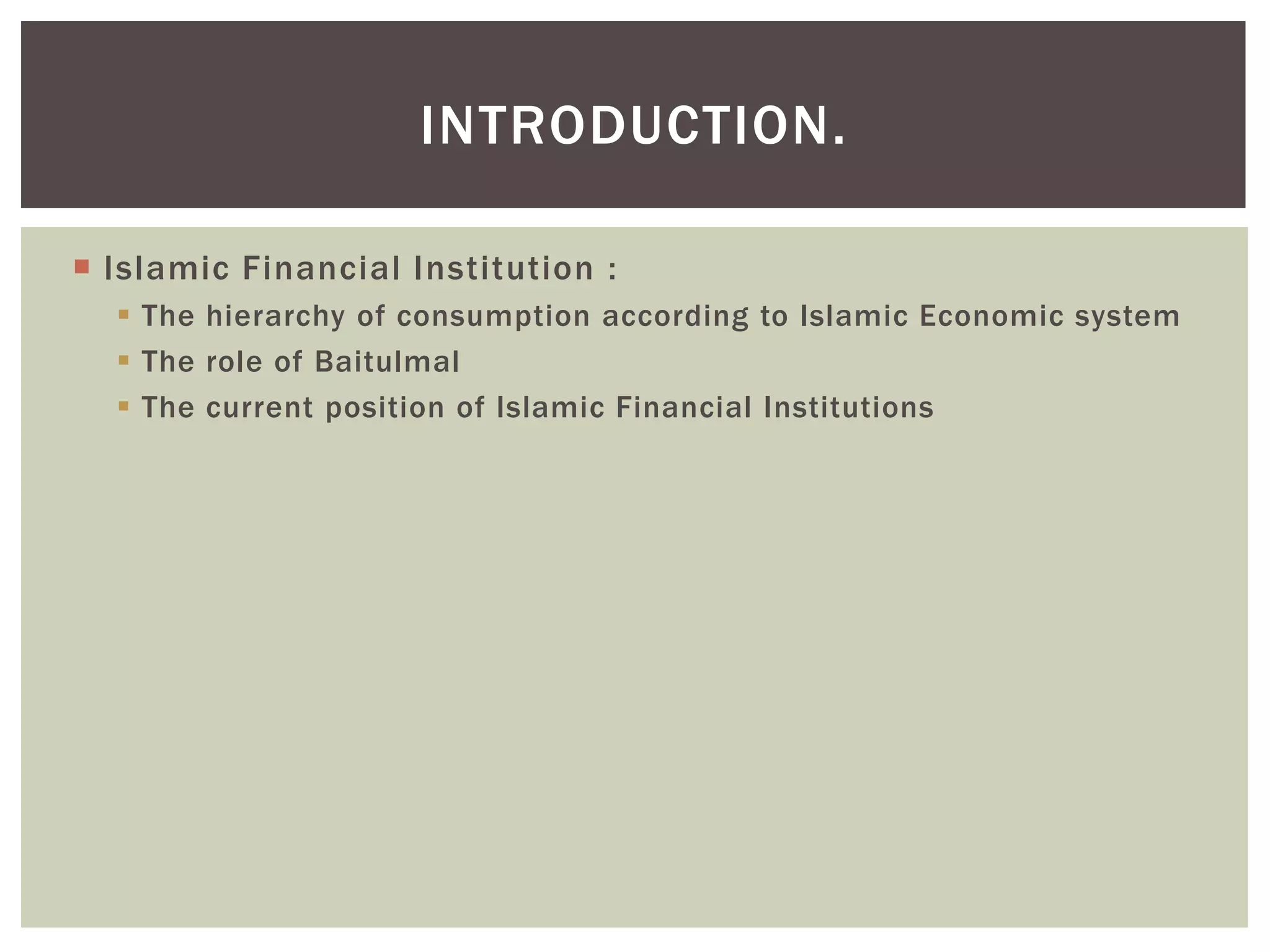 hierarchy of consumption in islamic economics perspective | PPTX