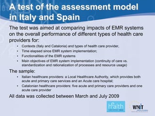 EMR and Healthcare Improvement Measuring / Assessing Organisational ...
