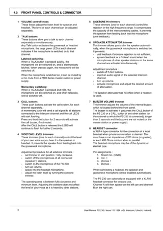 ASL Intercom PS 230 | PDF