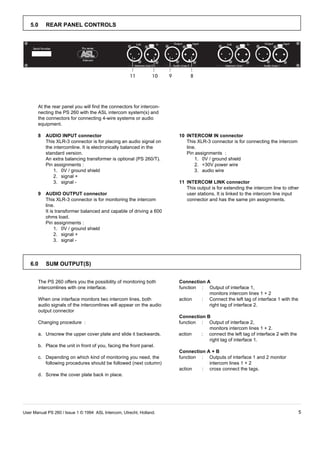 ASL Intercom PS 260 | PDF