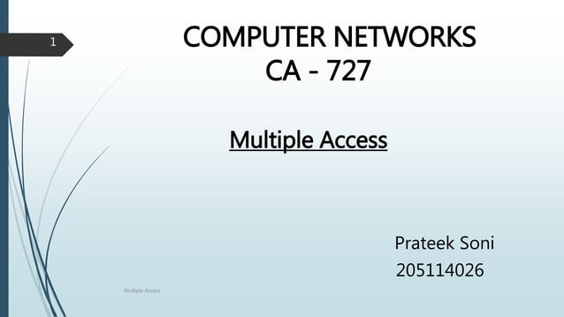 Multiple Access Methods | PPTX