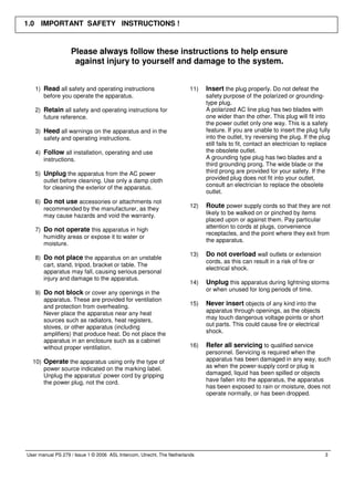 ASL Intercom PS 279 | PDF